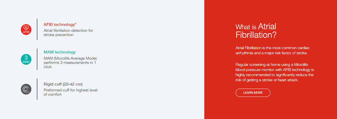 BP A200 AFIB Blood pressure monitor with stroke risk detection | Meg Medius