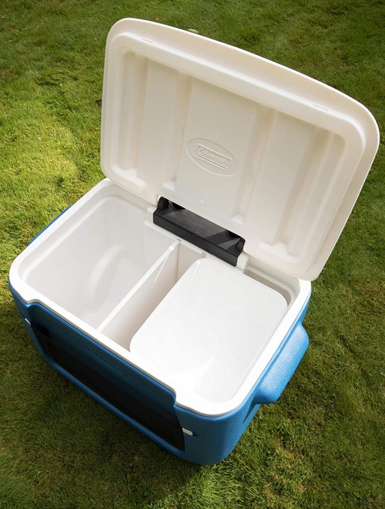 Coleman Cool Box 50 QT Poly-lite Wheeled Mesh, 47 Litres capacity ...