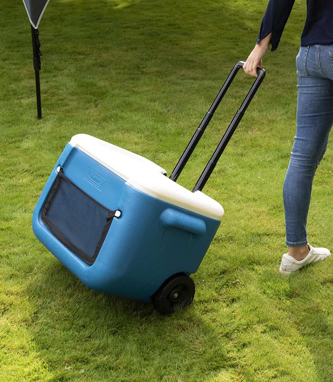 Coleman Cool Box 50 QT Poly-lite Wheeled Mesh, 47 Litres capacity ...