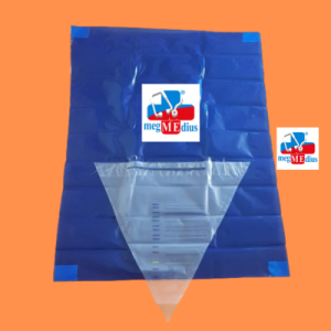 Adhesive Calibrated delivery drape with Pouch | Meg Medius